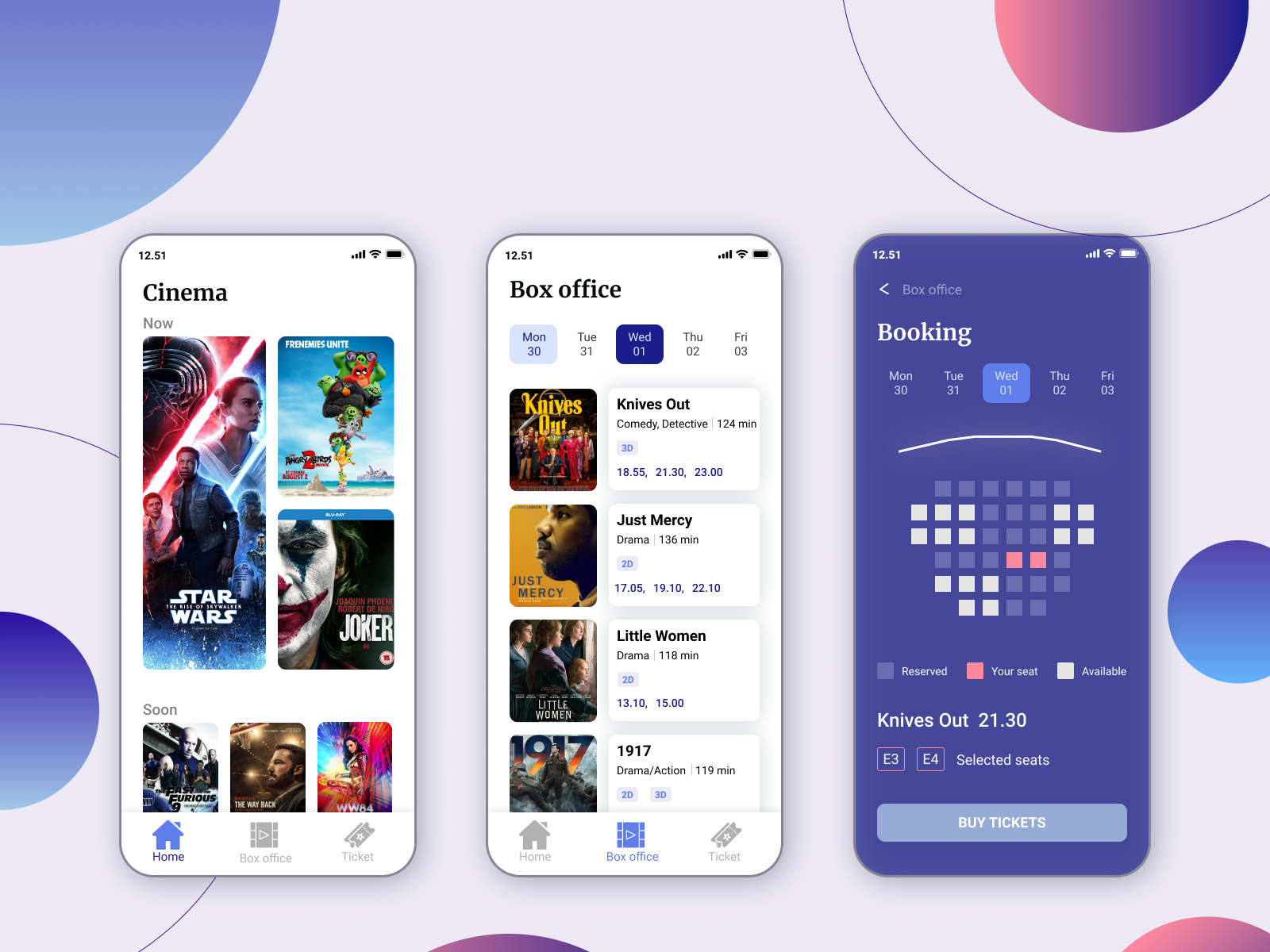 app cinema by Ira Petrovska on Dribbble