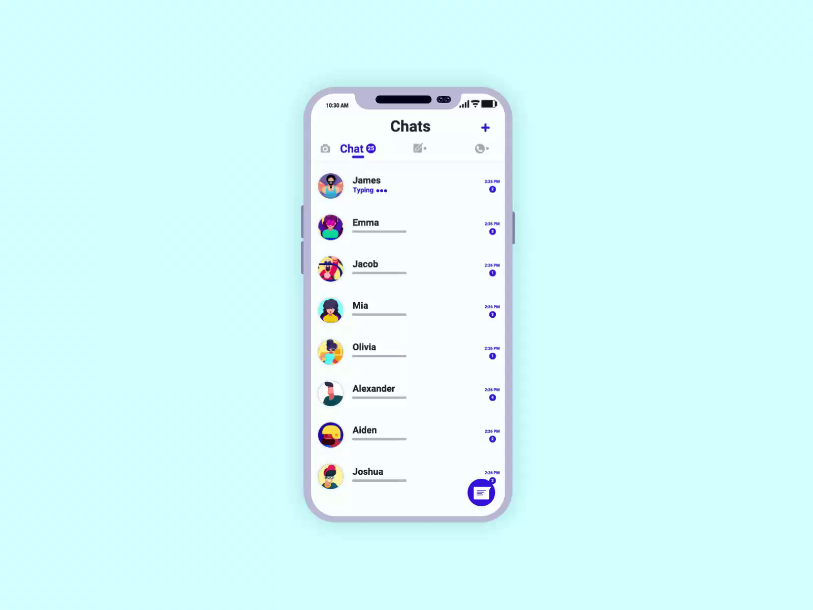 Chat UI Animation by Purple Pie Studios on Dribbble