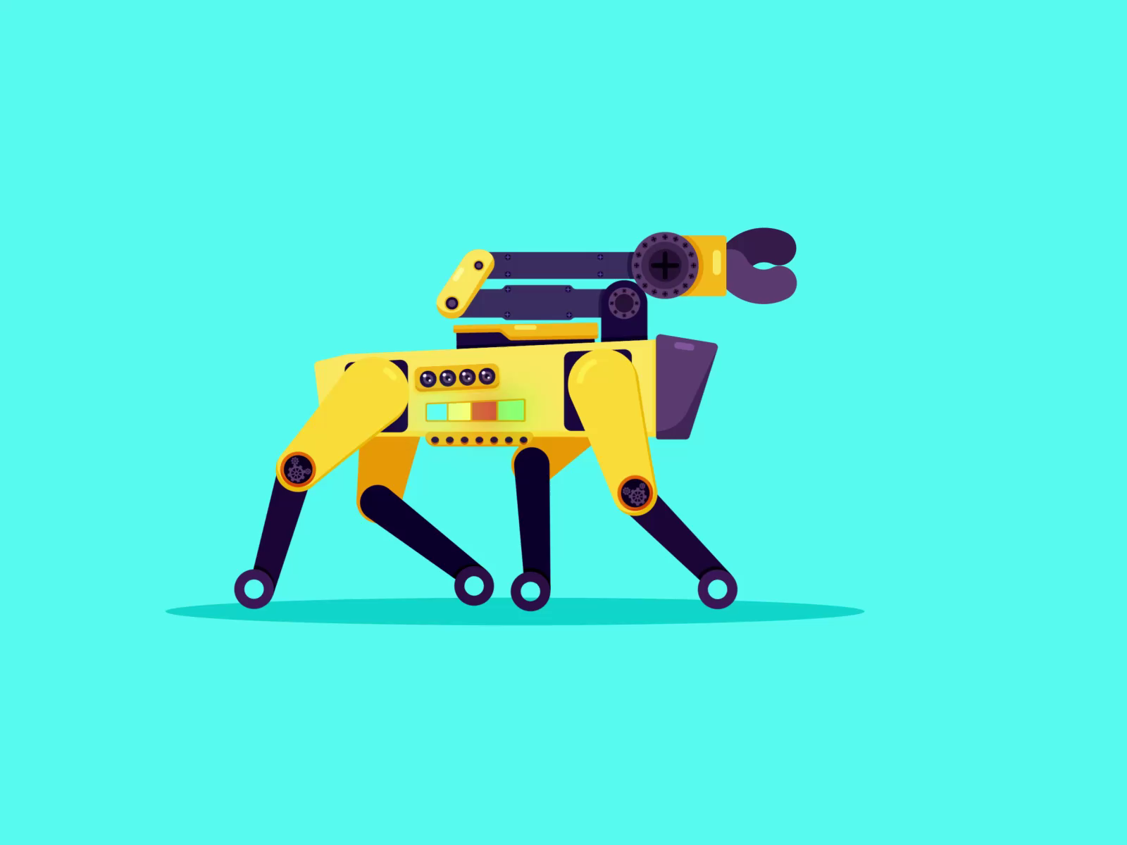 Robot Walk Cycle Animation by Purple Pie Studios on Dribbble
