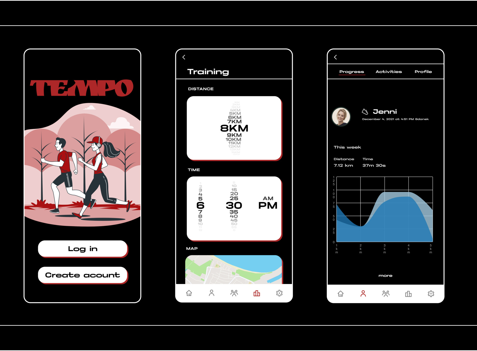Tempo Running App . by Bartek M on Dribbble