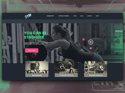 Gym Modern Design Header by Marcel Chomiczewski on Dribbble