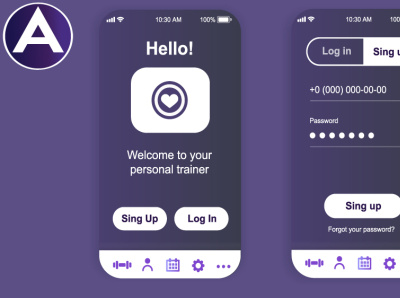 UI/UX Design For gym login by Alina Shah on Dribbble