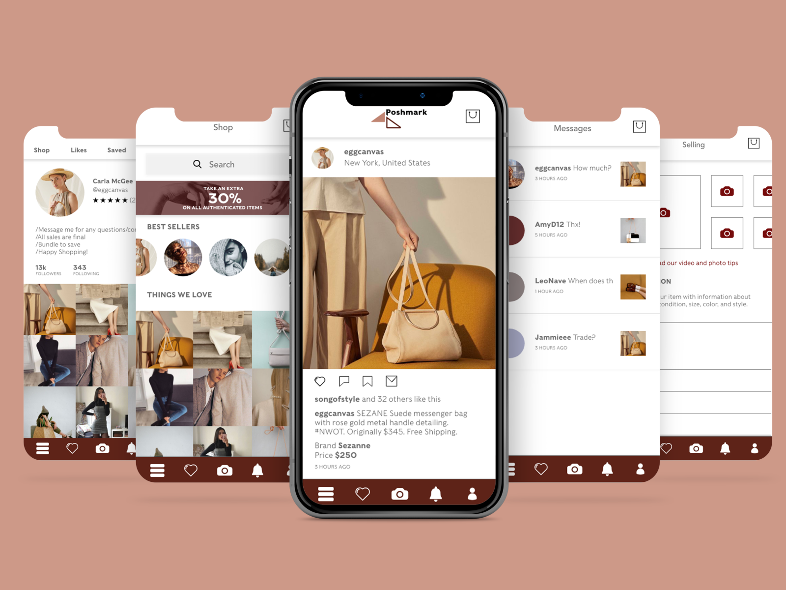 Daily UI #006 - Poshmark App Redesign by Julia Fernandez on Dribbble