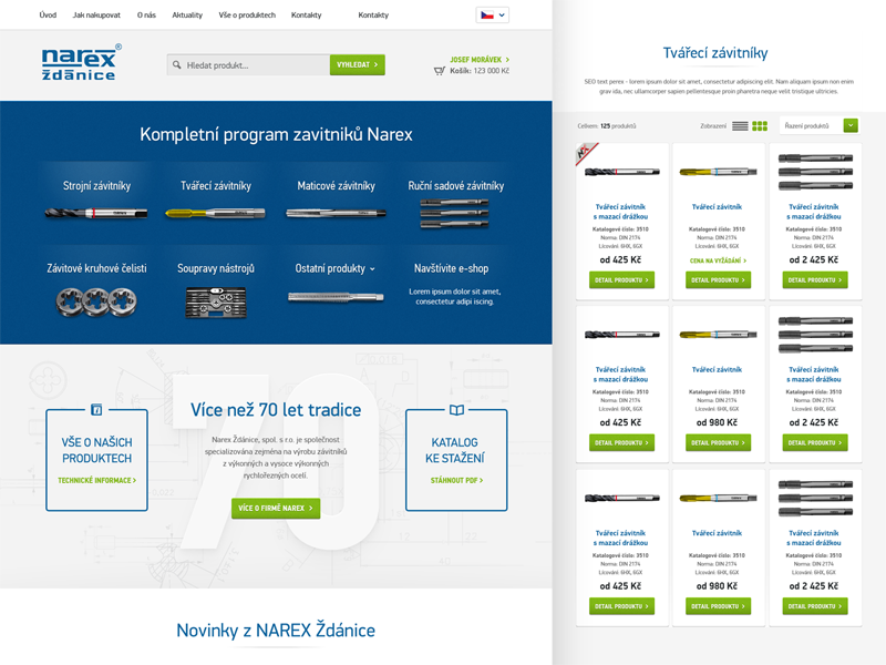 Narex E-shop by Visual Punker on Dribbble