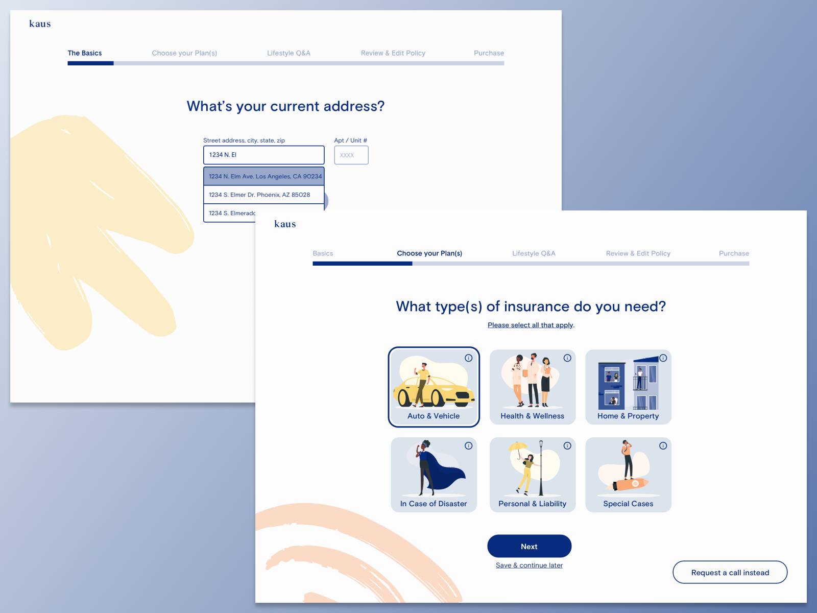 Insurance Quote Wizard by Brooke Corcos on Dribbble