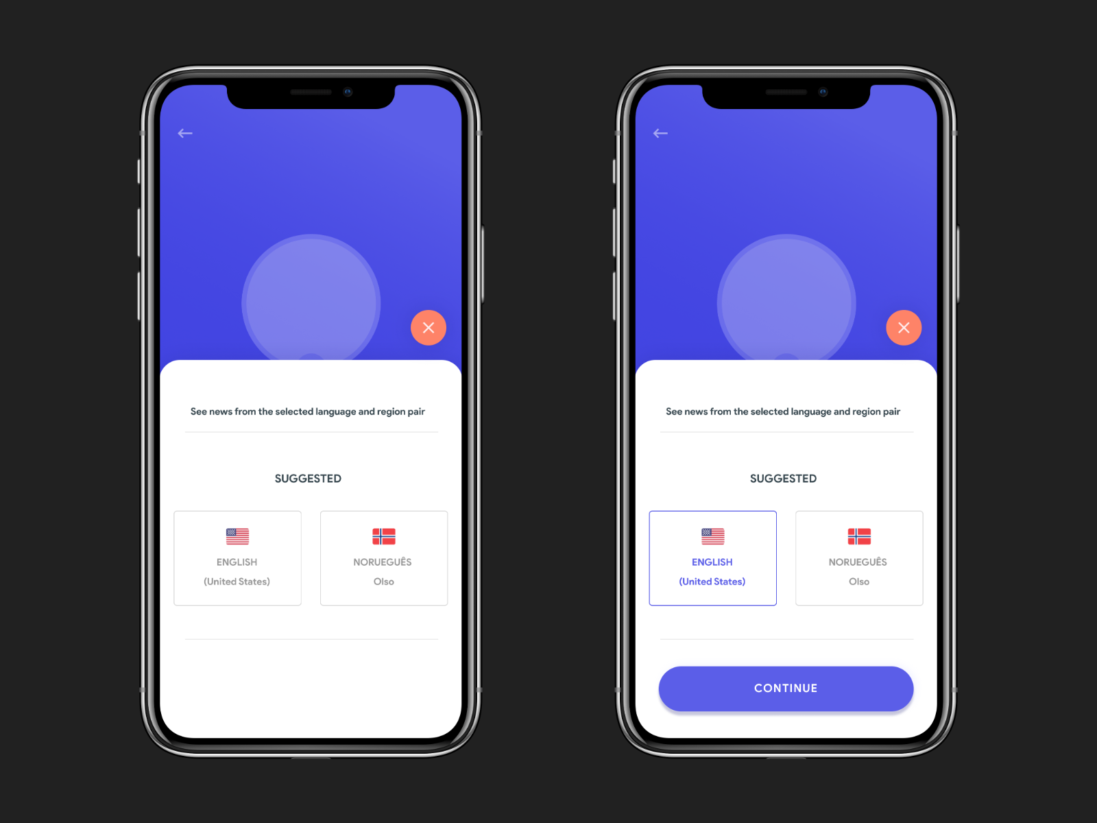Language Select - ZQUIZ by Damião Vieira on Dribbble