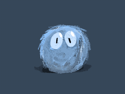 The Many Faces of Fuzzy Blue Ball by Steve Bridger on Dribbble
