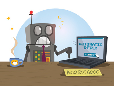 Auto Reply-bot 6000 by Steve Bridger on Dribbble