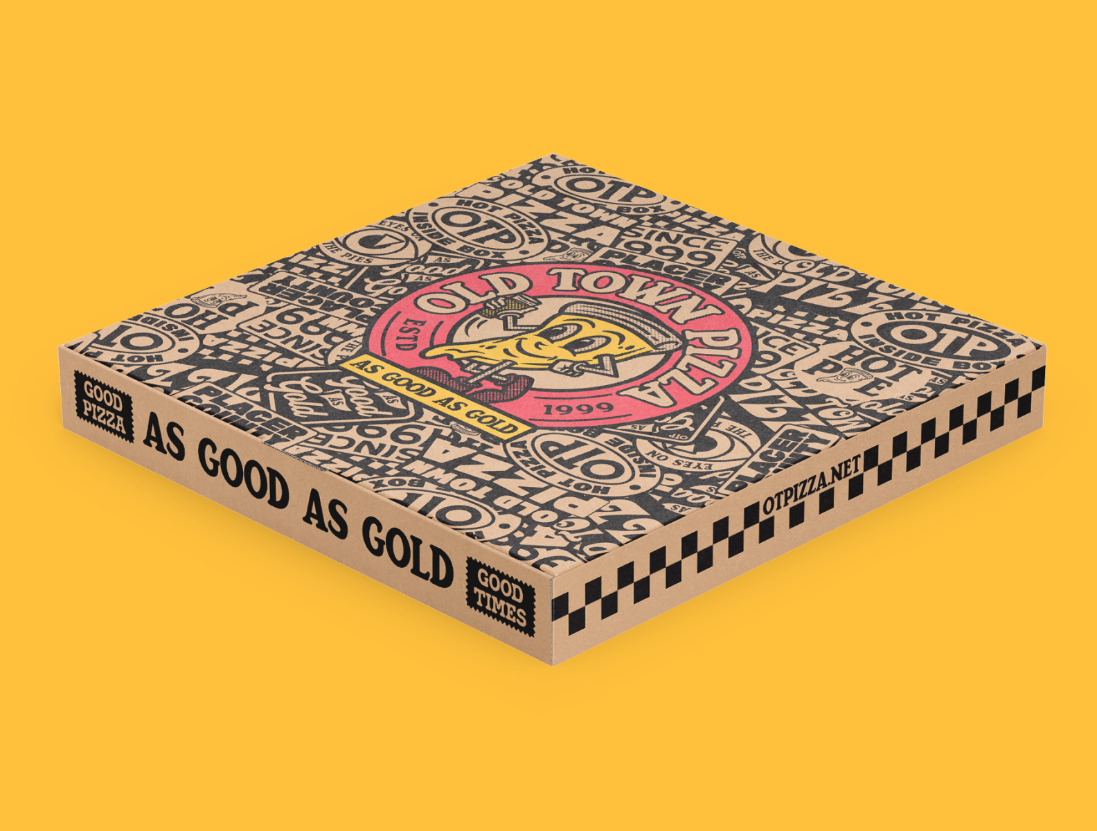 Old Town Pizza Box Mock up 2 by Brethren Design Co on Dribbble