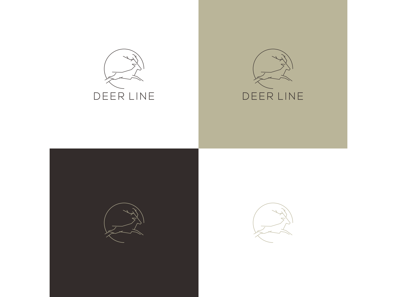 Deer line by treceerstudio on Dribbble