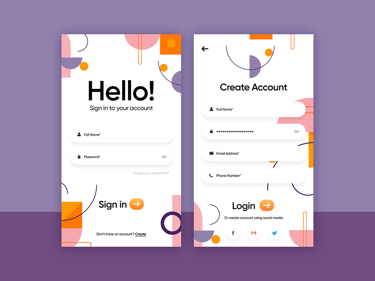 Login Screen Web/Mob Ui Design by Md Faizan on Dribbble