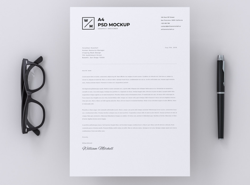 Free Clean Minimal A4 Paper Mockup by Ludson on Dribbble