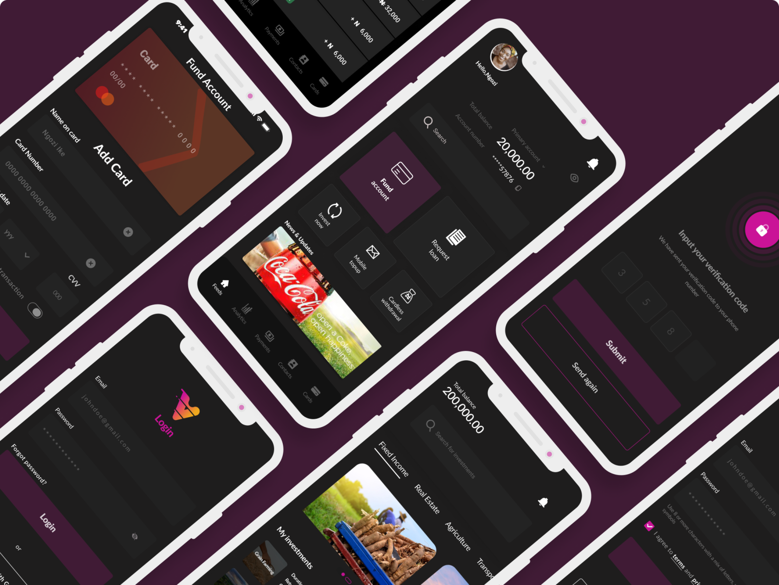 VFDbank redesign, dark mode by Yomi Samuel on Dribbble