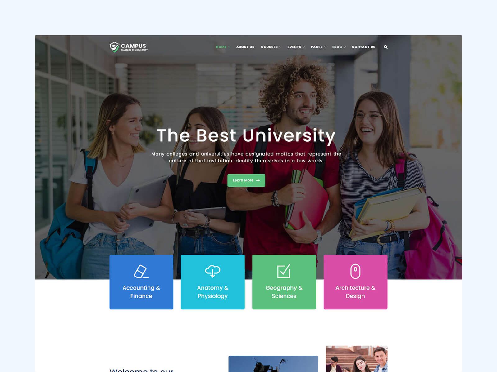 Campus - University and Education Template by Chitrakoot Web on Dribbble