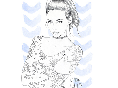 moon child by Victoria Skovran on Dribbble