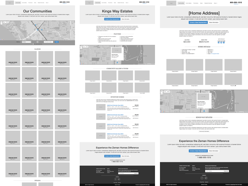 Housing Community Wireframe by Tim Knight on Dribbble