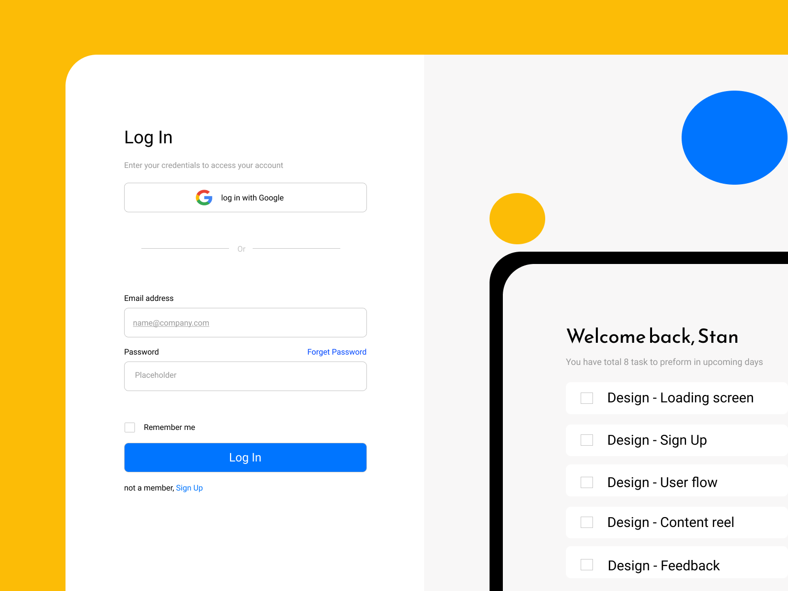 Log In Simple Google Design by Priyanshu Nandi on Dribbble