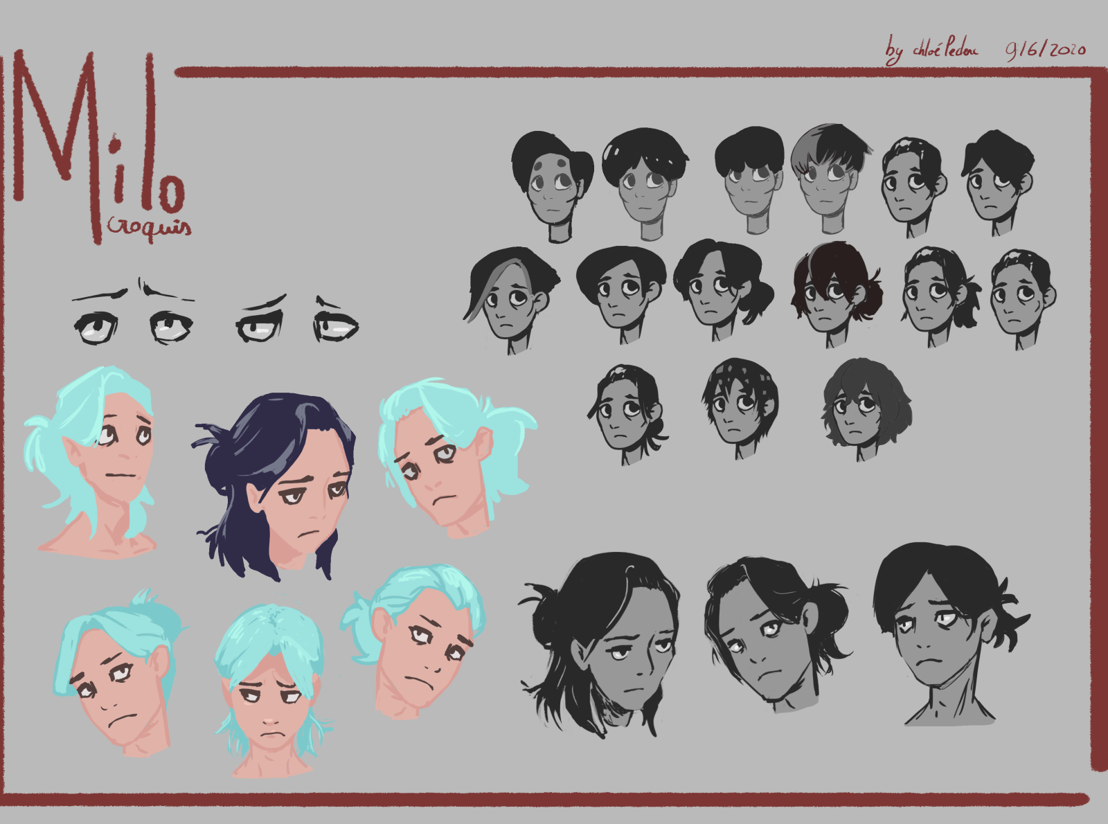Character design sheet by Chloe Leclerc on Dribbble