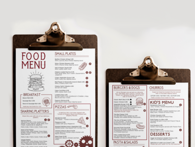 Menu design by Natalie Rickman on Dribbble