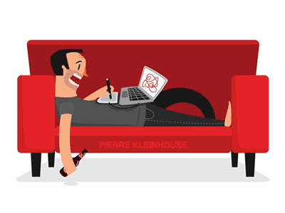 Self portrait GIF by Blackdog Illustration on Dribbble