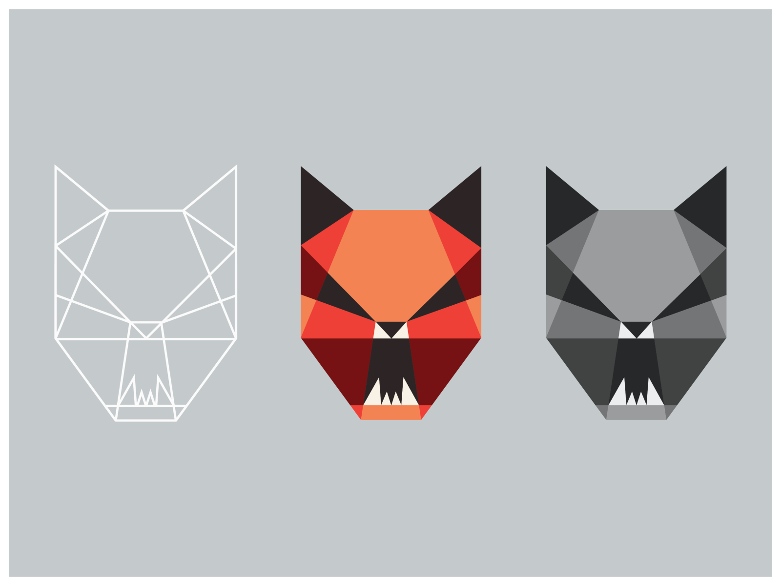 Geometric Fox Face