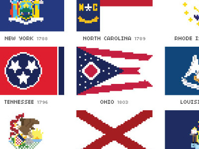 8Bit State Flags - Complete by Andy Helms on Dribbble