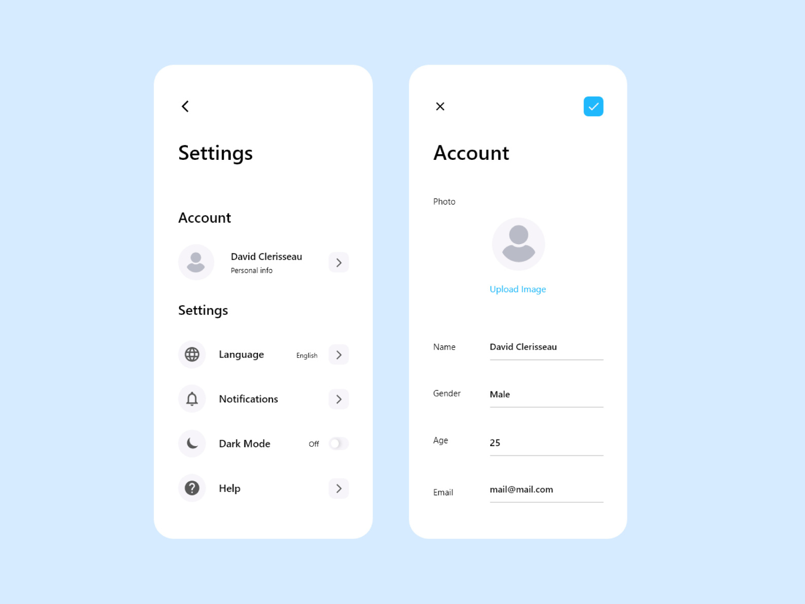Settings UI Light Mode by Md. Ashraful Alam on Dribbble