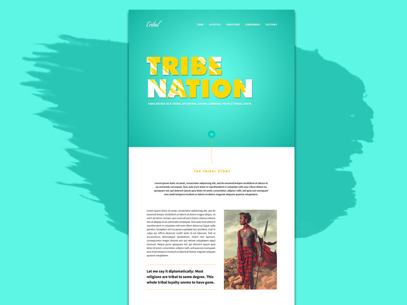 Tribal - Homepage by Ronnie Abs on Dribbble