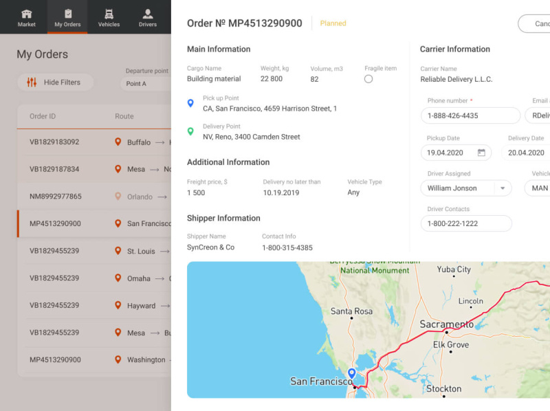 Online Logistics Platform for Carriers and Shippers by XB Software on ...