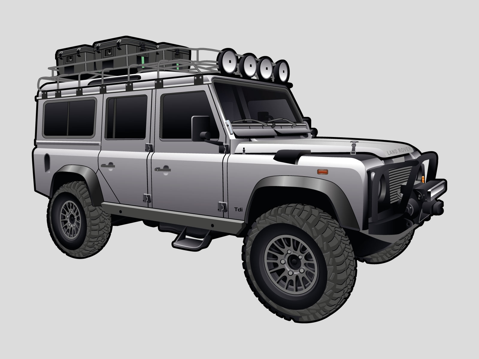 Land Rover Defender Illustration by Forged Rides on Dribbble
