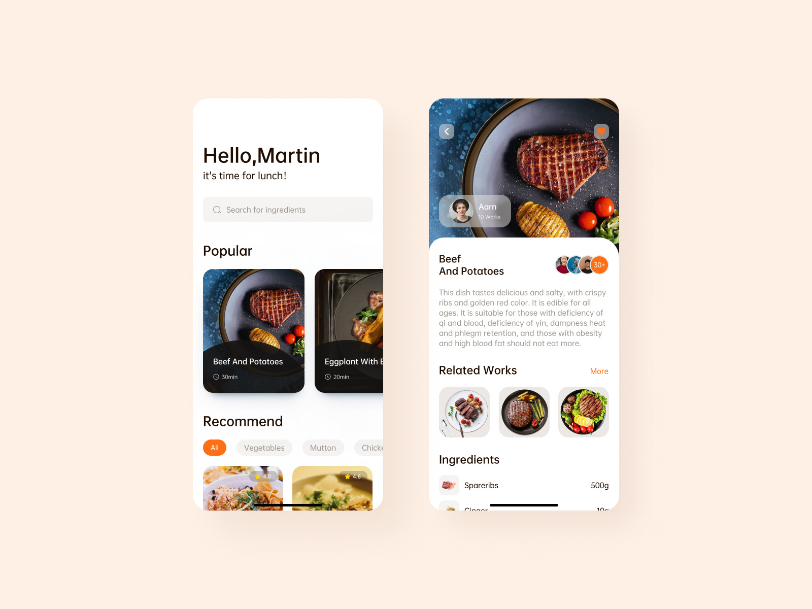 Learn to cook APP by 日华 on Dribbble