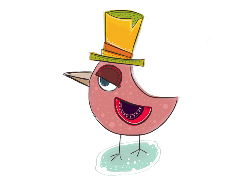 Top Hat Bird by Delmy Alvarenga on Dribbble
