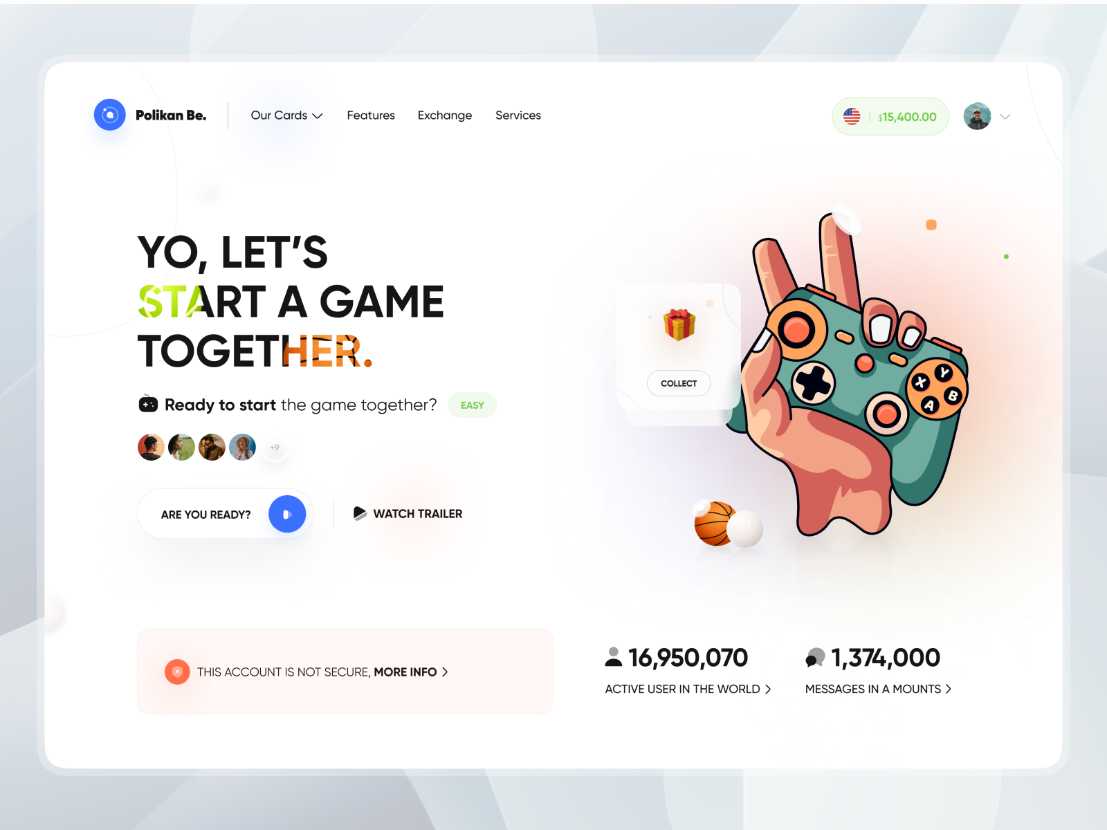 Online Gaming Website by Adel Raeisi for Ace Design Agency on Dribbble