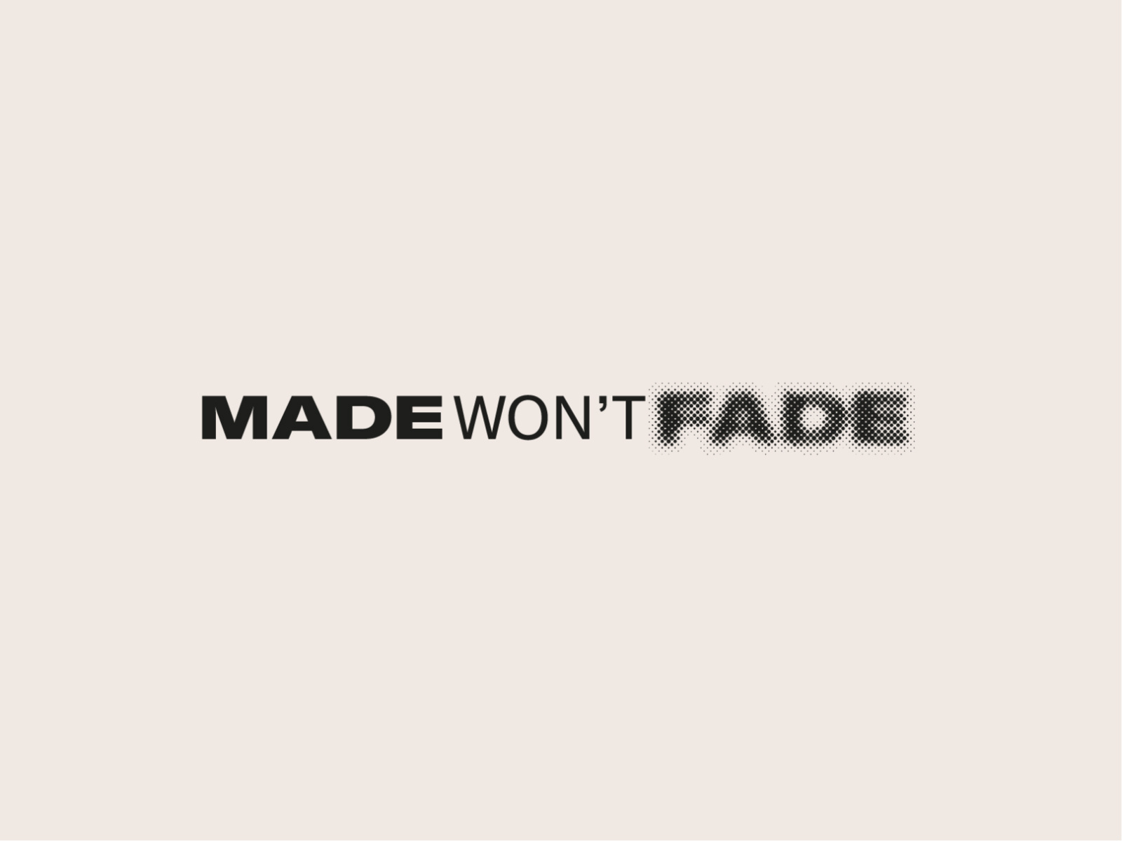 Made won't fade – logotype for textile printing shop by Paulina on Dribbble