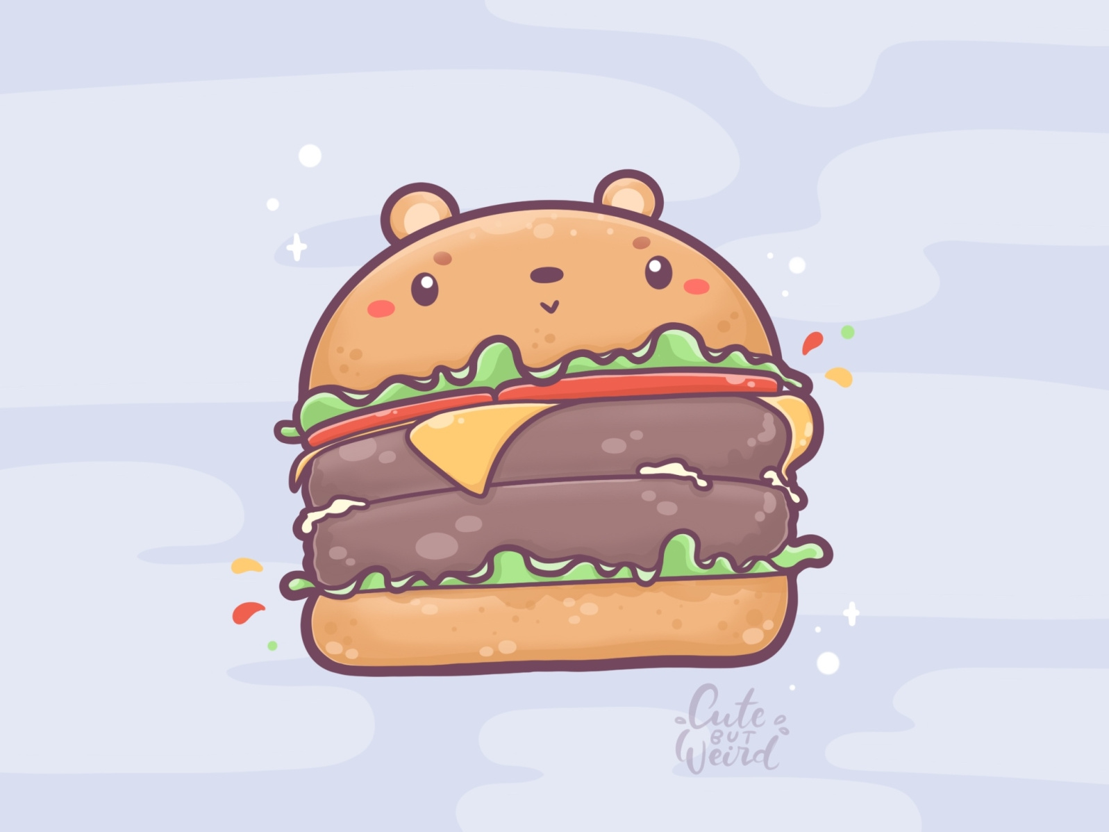 Bear Burger by CuteButWeird on Dribbble