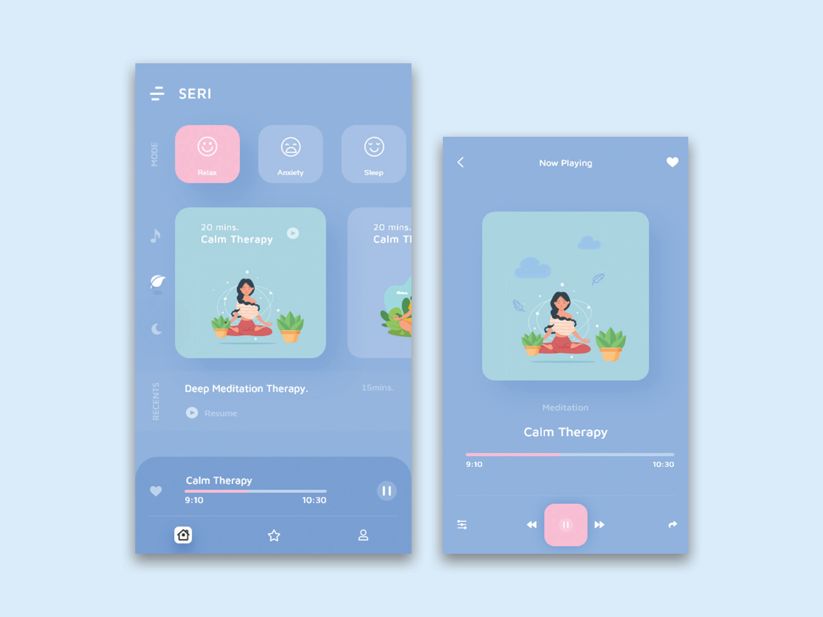 seri meditation app by Arupriya Patel on Dribbble