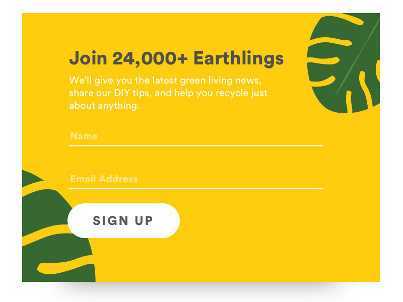 Daily UI 001 - Sign up by Hannah Clegg on Dribbble