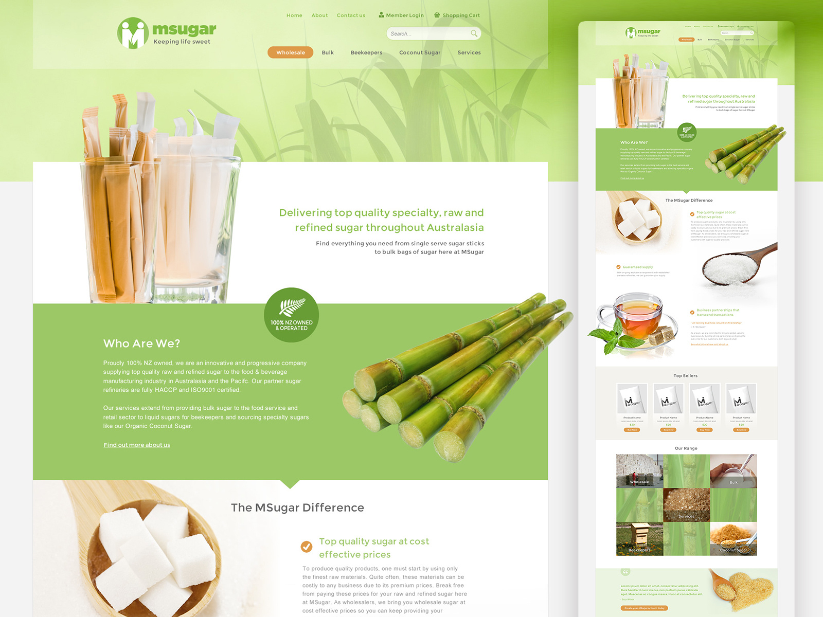 Web Design / MSugar by Mirror Shen on Dribbble
