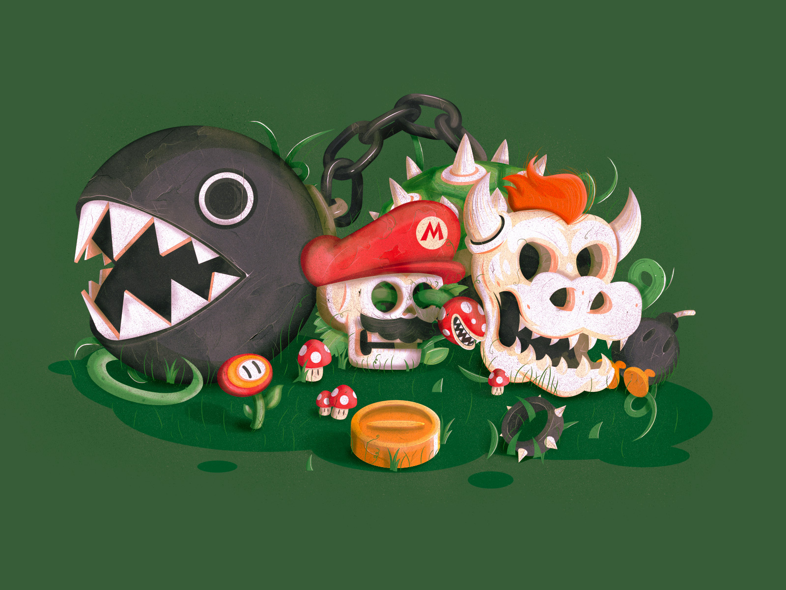 Mario relics by Tyler Pate on Dribbble