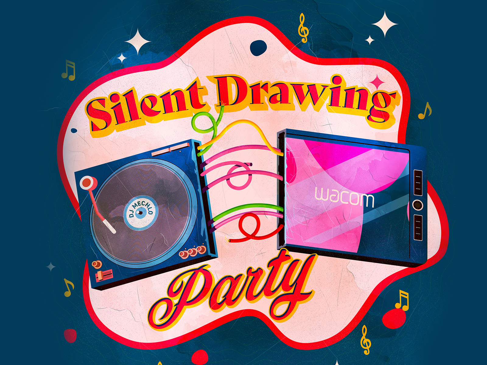 Silent drawing party by Tyler Pate on Dribbble