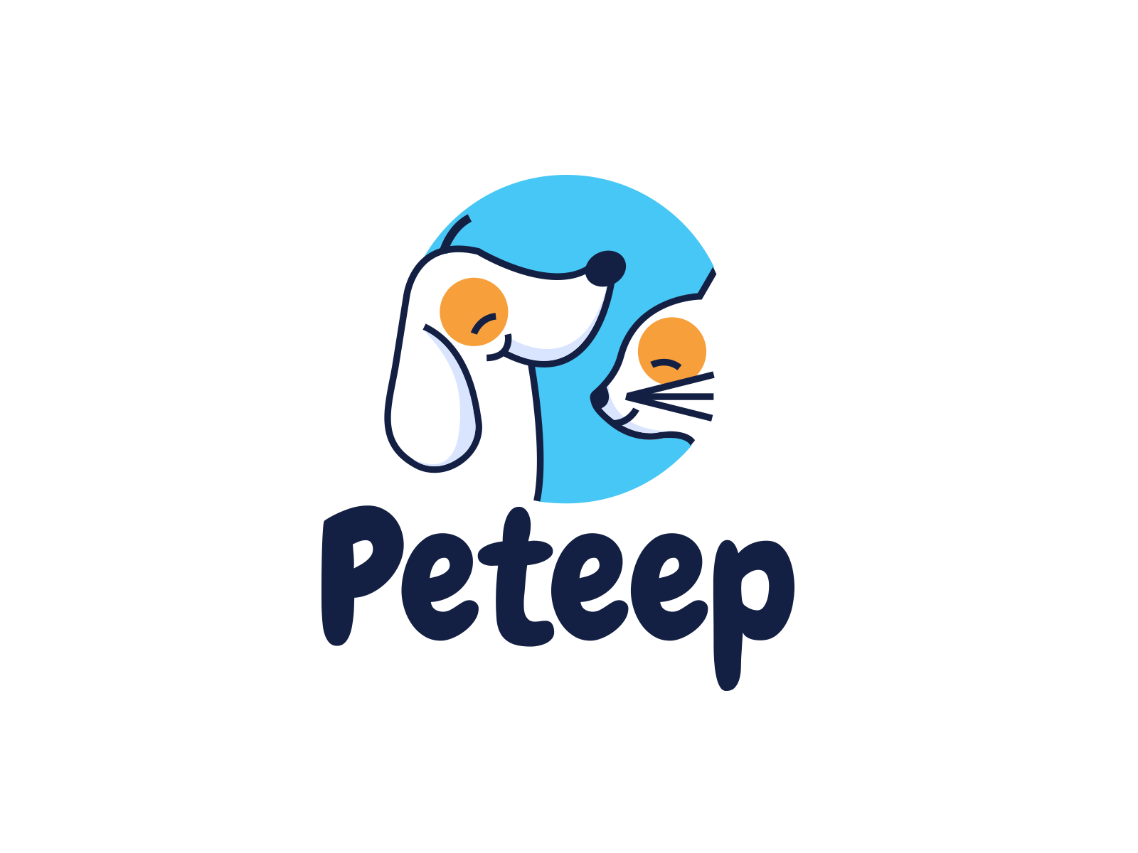 Pet + Dog + Cat Peteep Logo by Arsalart on Dribbble