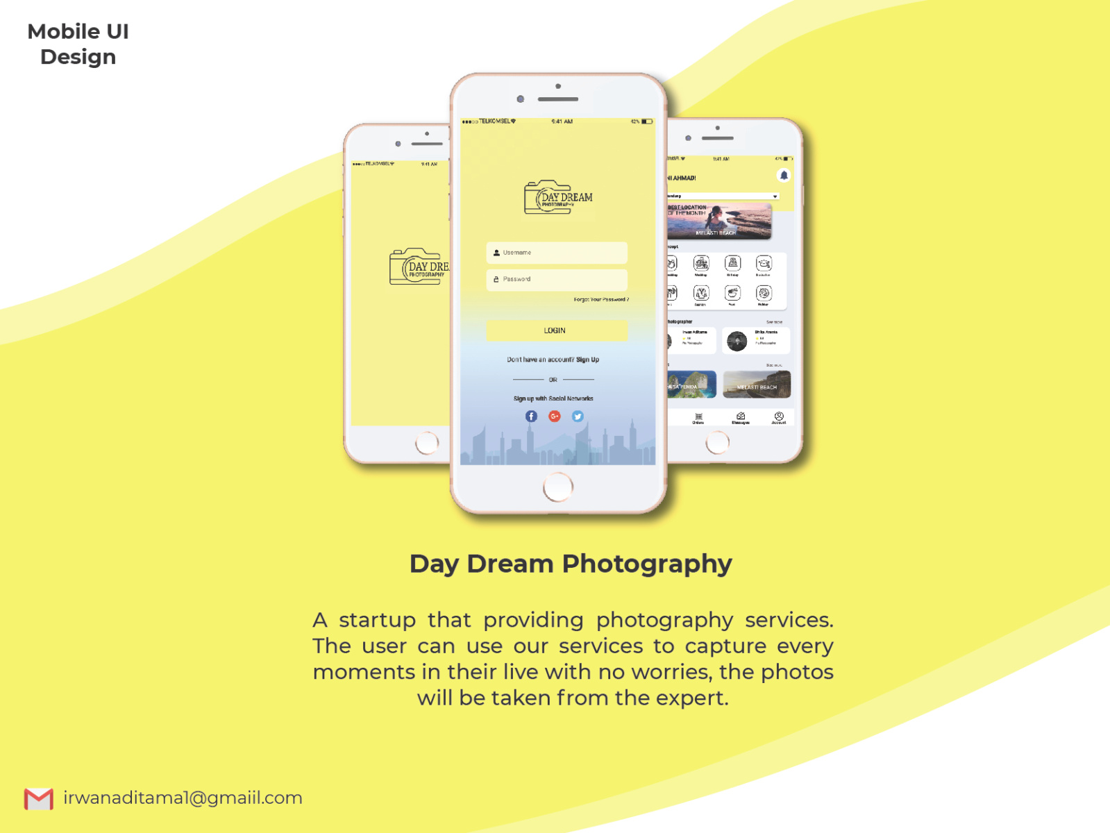 Photography Mobile UI Design by Irwan Aditama on Dribbble