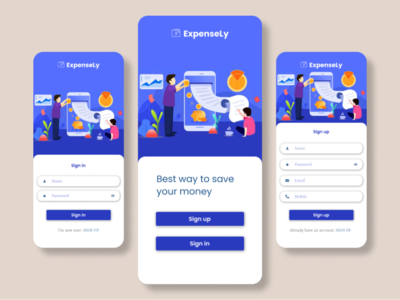 Login expense tracker app by Miad Web on Dribbble