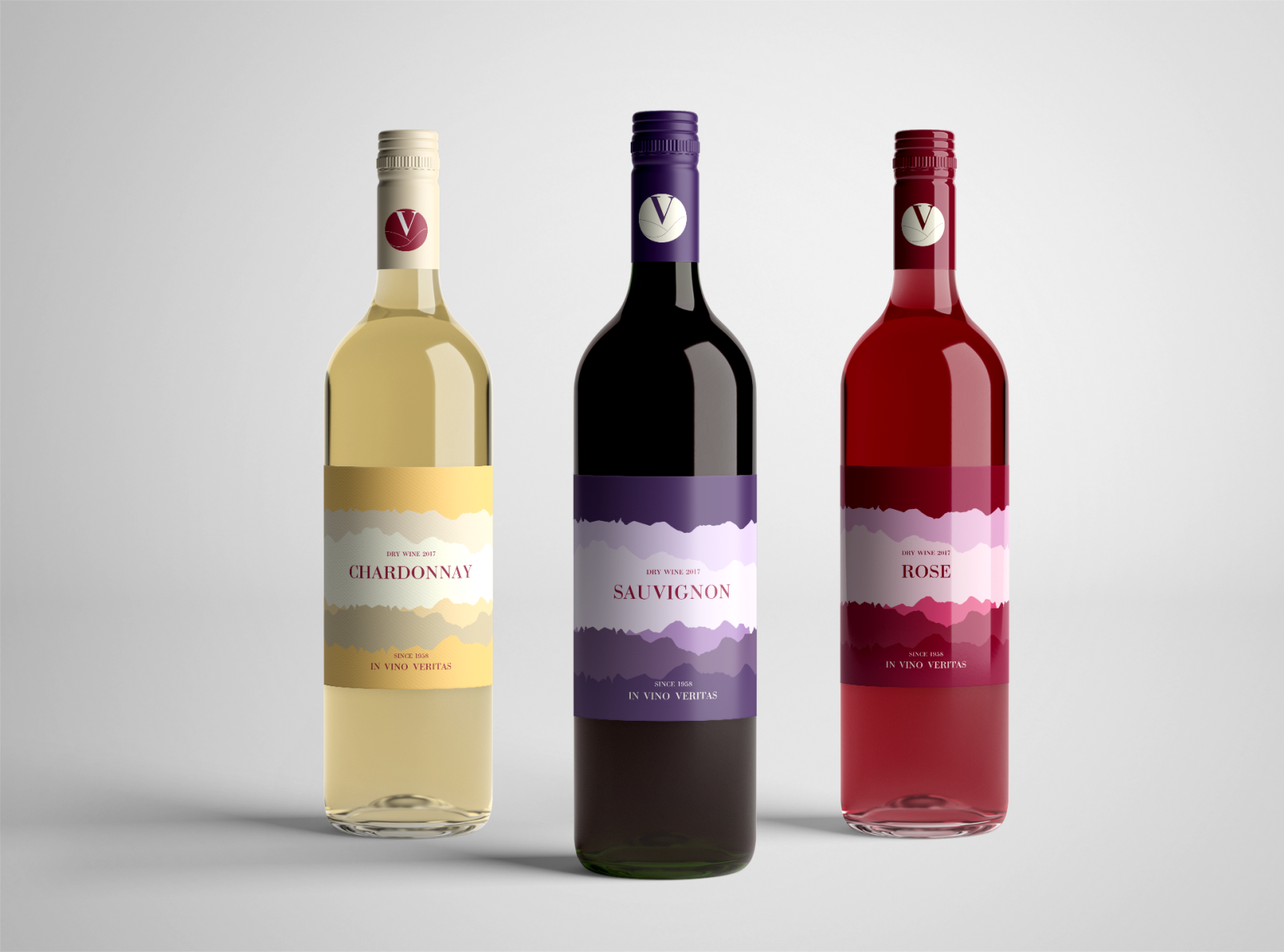 In Vino Veritas - Colorful Wine Label Design by Irine Miller on Dribbble