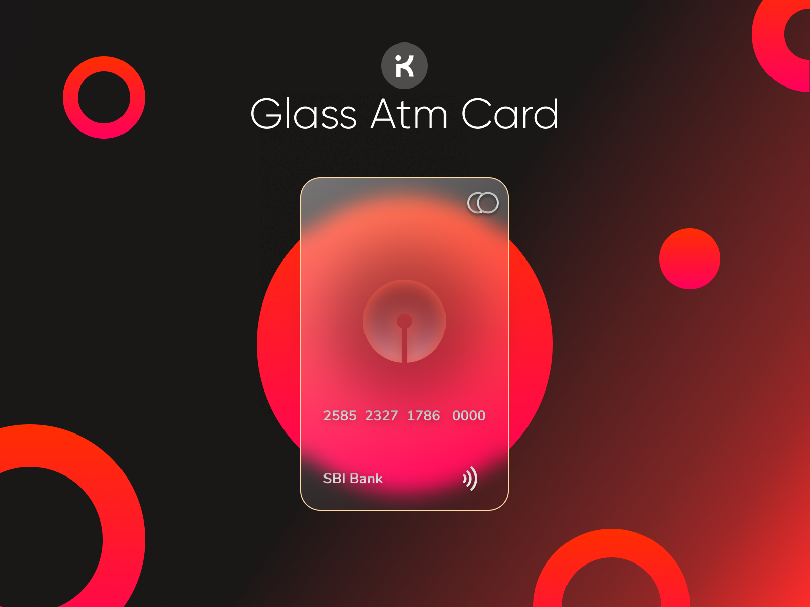 Glass Effect SBI Atm Card Design by Irfan Khan on Dribbble