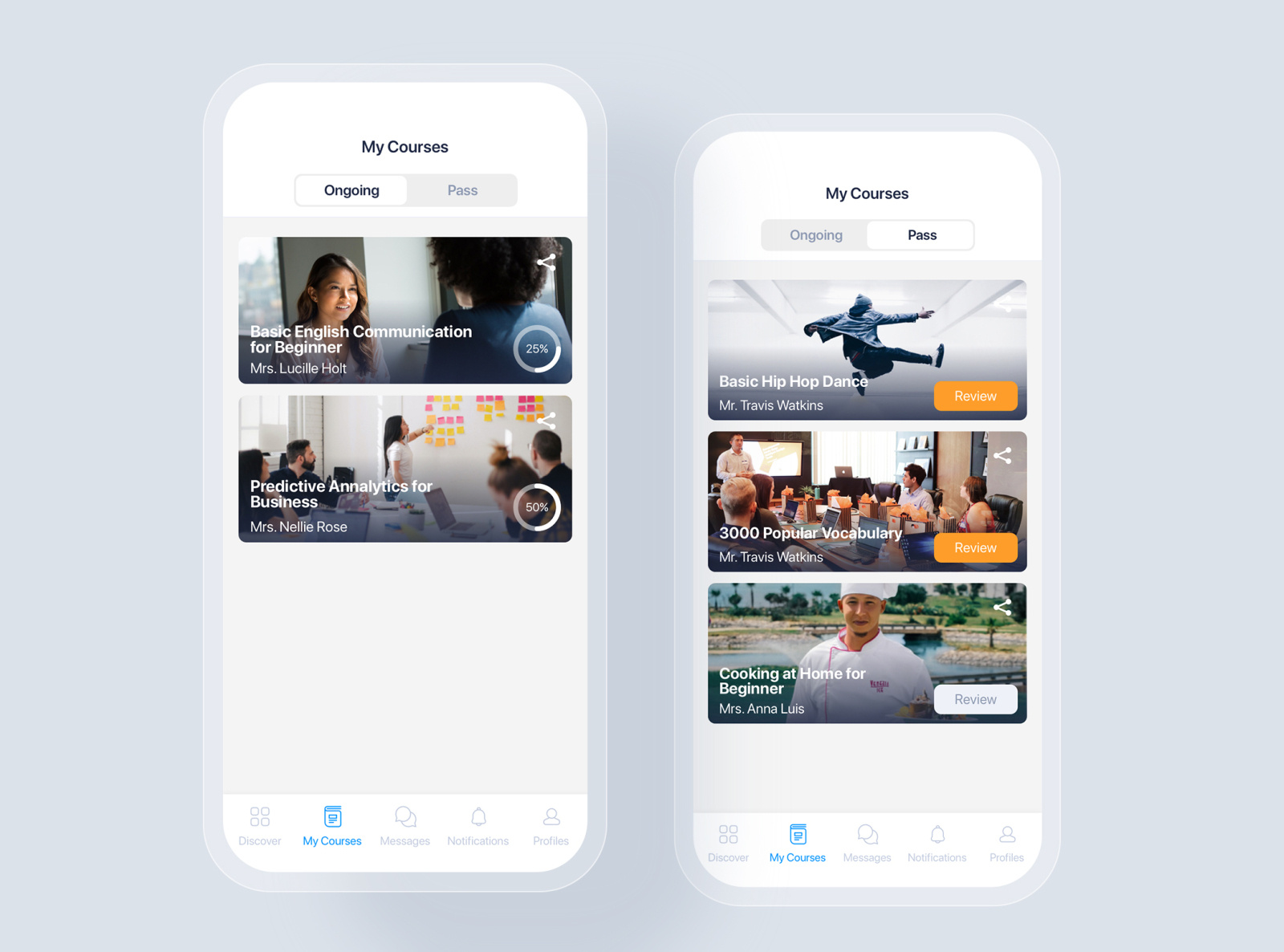 My Courses - Online Course UI Kit by HoangPts on Dribbble