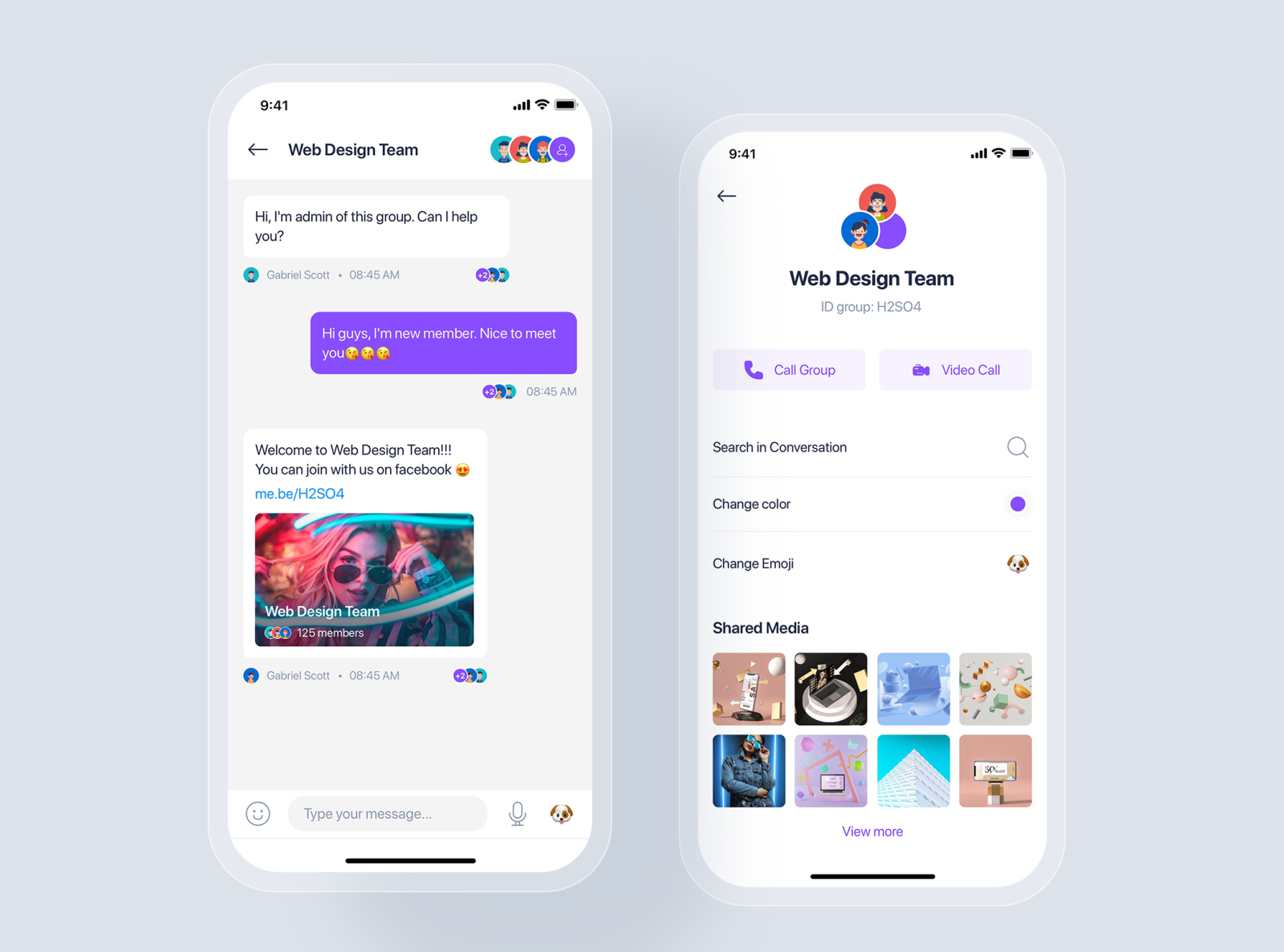 Group Chat mobile UI concept - Sodium UI Kit by HoangPts on Dribbble