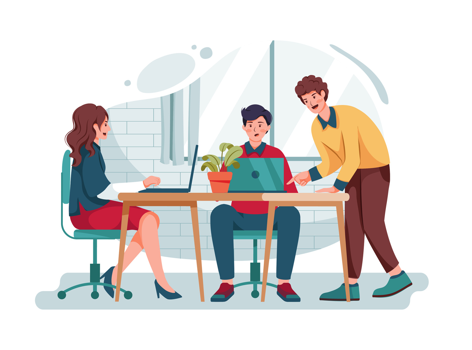 Teamwork Scene Illustration by HoangPts on Dribbble