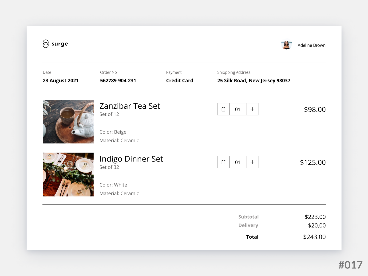 Daily UI #017 of 100 - Email Receipt by Nick V M on Dribbble