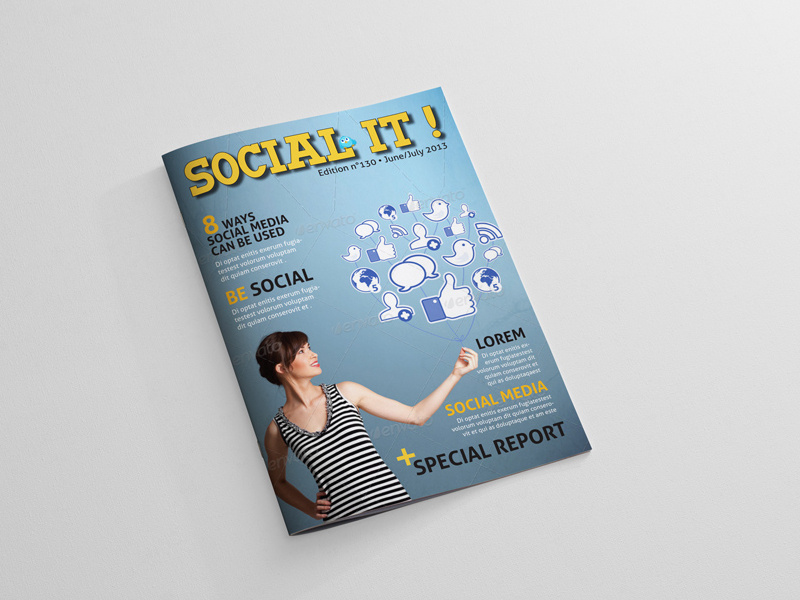 Social Media Magazine Template by Imagine Design Studio on Dribbble